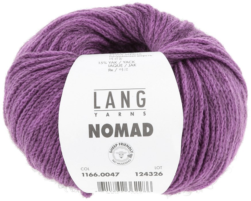 Lang Yarns Nomad 0047 Paars | Yakwol garen met karakter