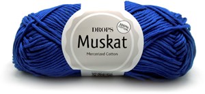 Drops Muskat Uni Colour 15 Koningsblauw | Wolplein.nl