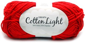 Drops Cotton Light Uni Colour 032 Rood | Wolplein.nl