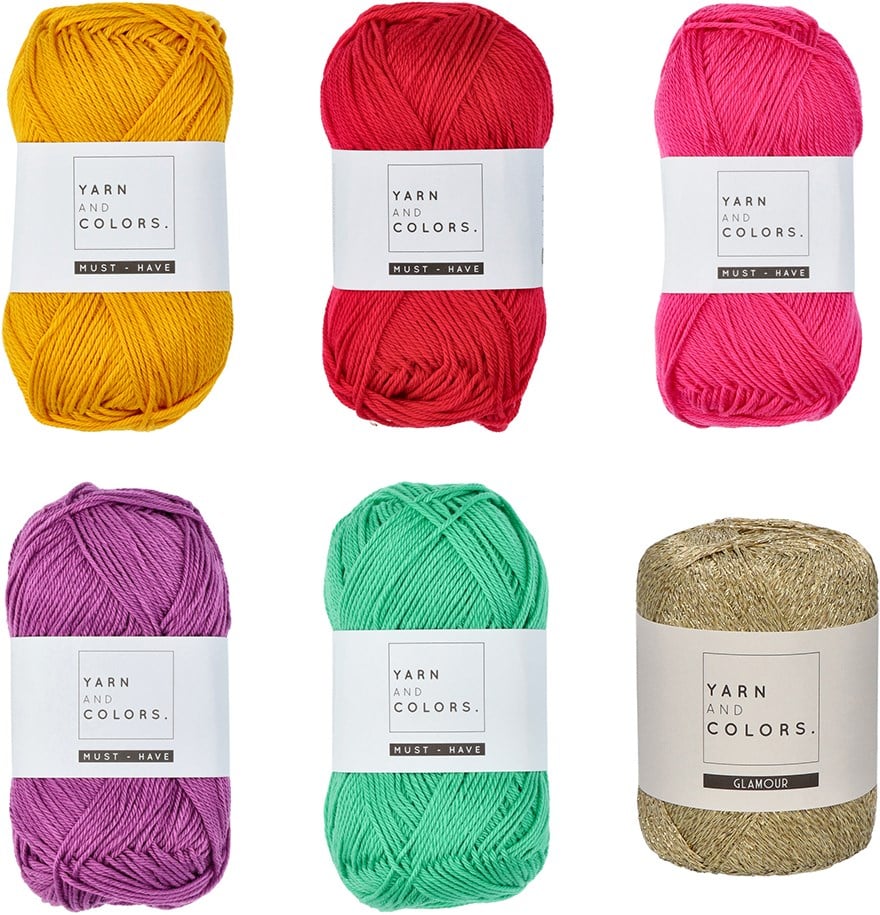 Yarn and Colors Colorful Christmas Cutlery Keeper Haakpakket - Wolplein.nl