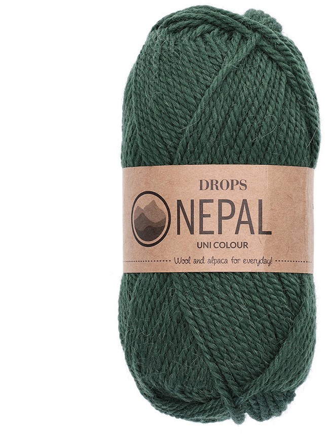 Drops Nepal Uni Colour 8921 Dark Ivy | Wolplein.nl