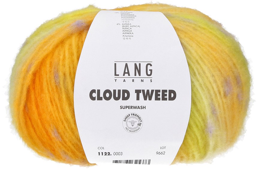 Lang Yarns Cloud Tweed 003 Geel/Groen | Wolplein.nl