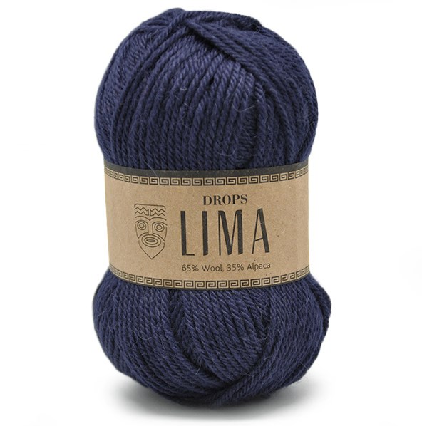 Drops Lima Uni Colour 9016 Marineblauw | Wolplein.nl