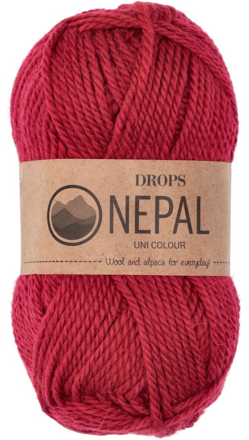Drops Nepal Uni Colour 3608 Diep-rood | Wolplein.nl