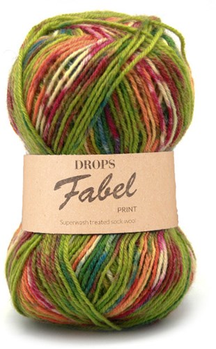 Drops Fabel Print 151 Guacamole | Wolplein.nl