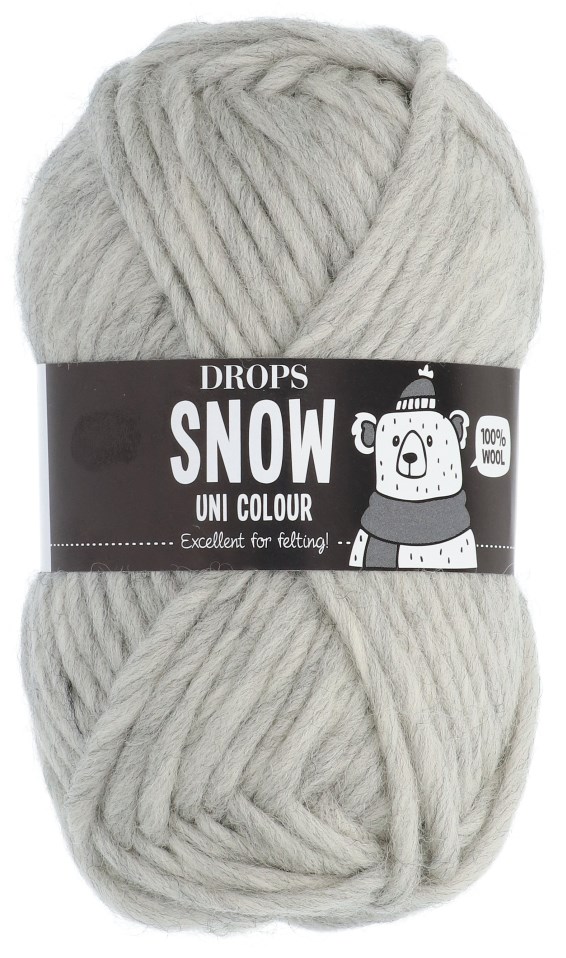 Drops Snow Uni Colour 53 Light grey | Wolplein.nl