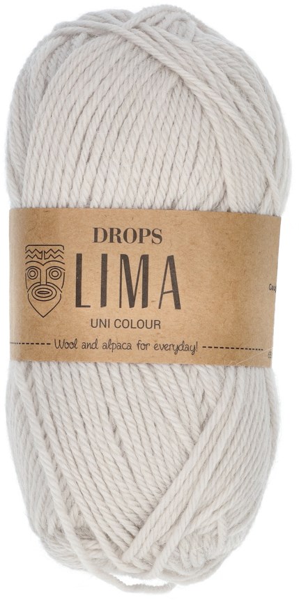 Drops Lima Uni Colour 9025 Kalk | Wolplein.nl