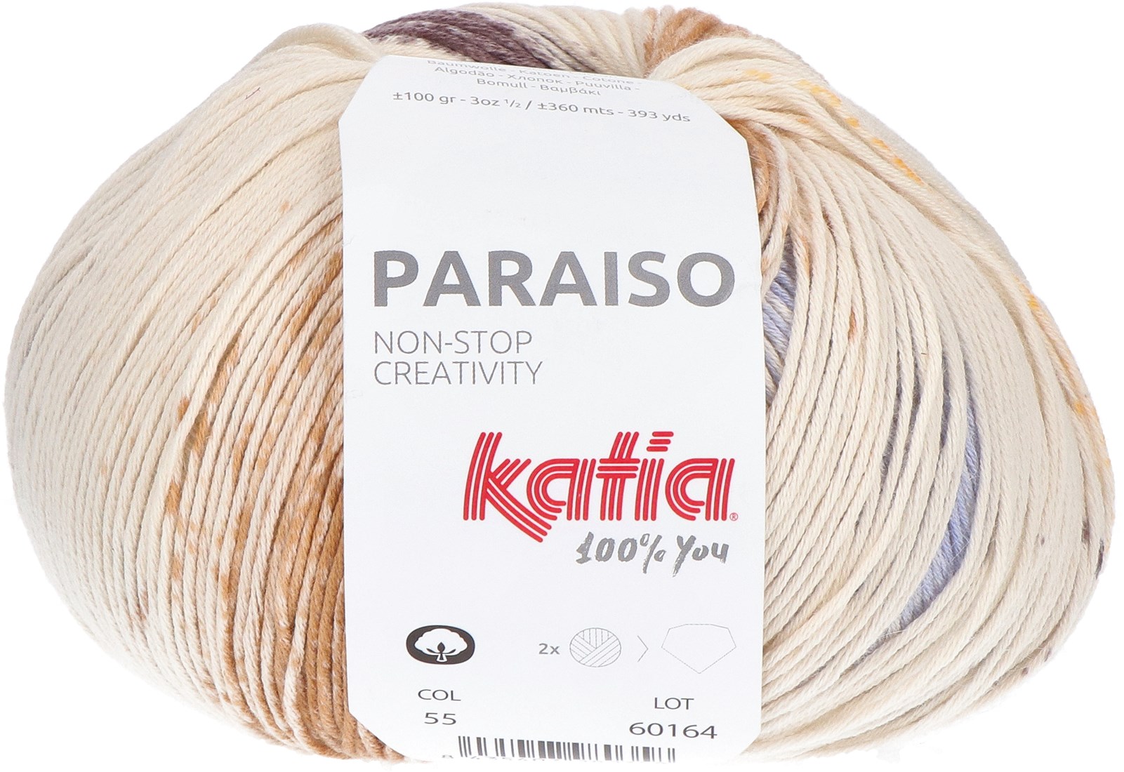 Katia Paraiso 55 Ecru-Rose-Lilac-Yellow-Light brown Ecru-Rose-Lilac ...