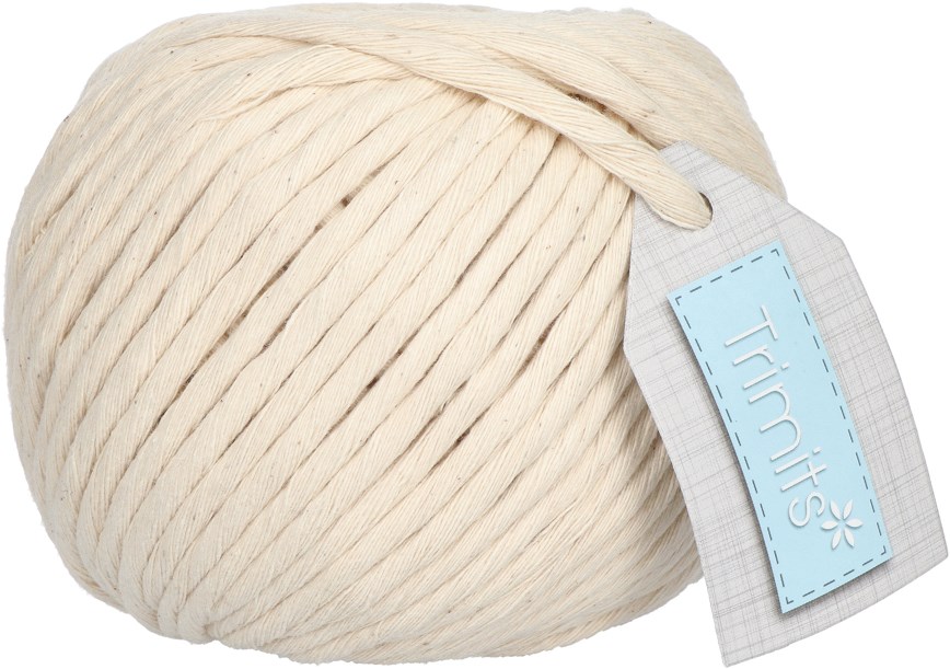 Trimits Macramé Cord Cotton 50m x 4mm 06 Naturel | Katoenen macramé koord