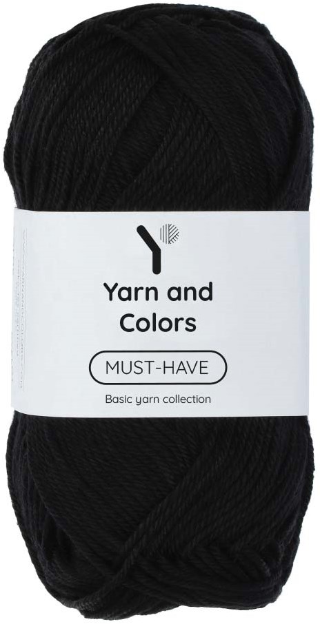 Yarn and Colors Must-have 100 Black | Wolplein.nl