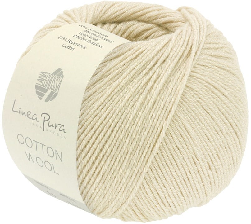 Lana Grossa Cotton Wool 012 Creme | Wolplein.nl