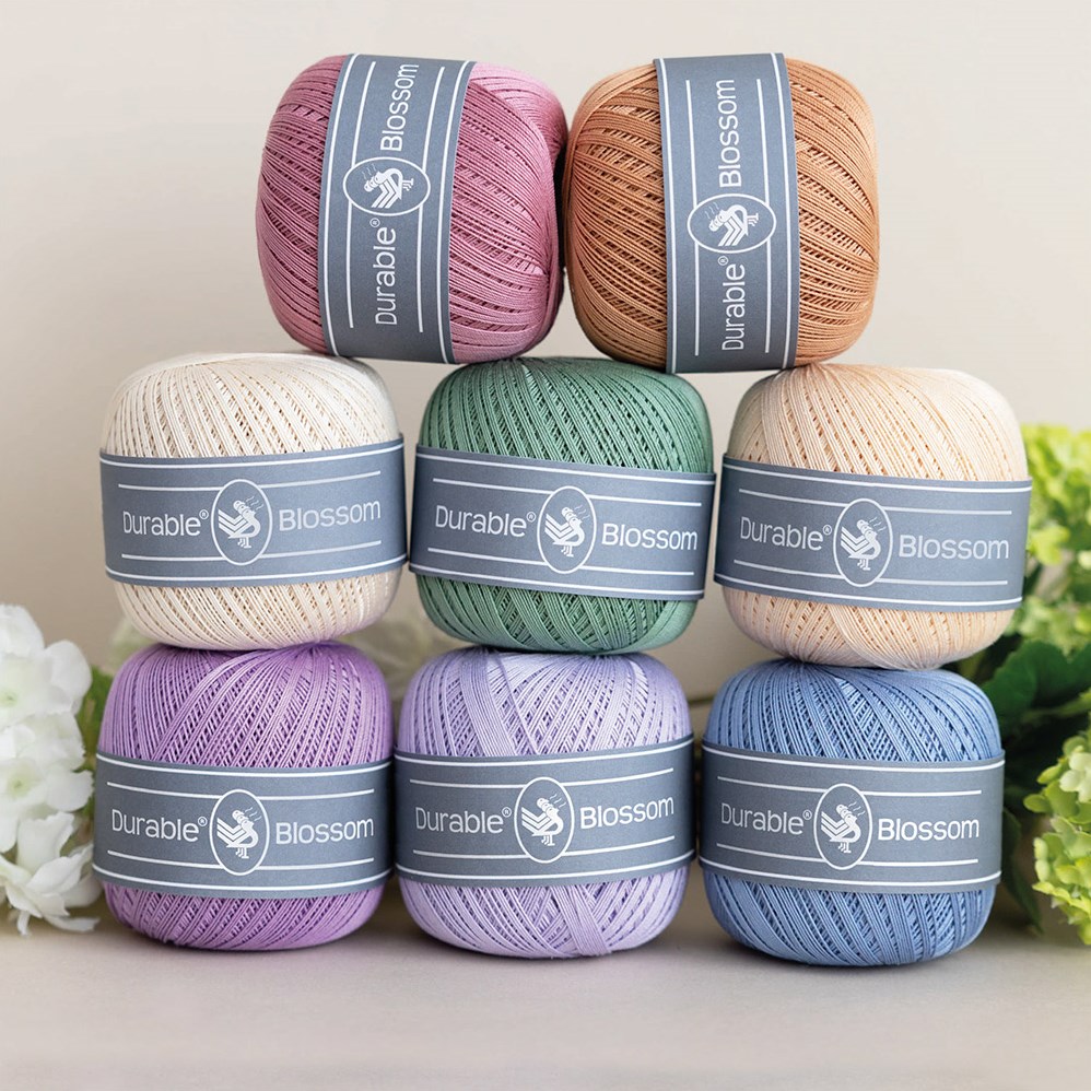 Durable Blossom 2148 Olive Brei- en Haakgaren | Gemerceriseerd ...