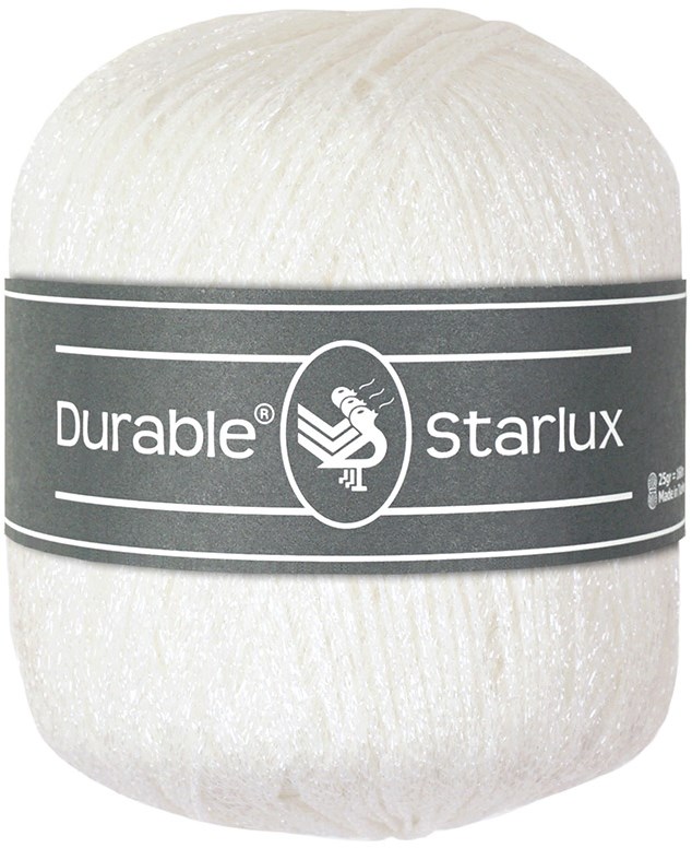 Durable Starlux 310 White | Dun glanzend garen met metallic effect