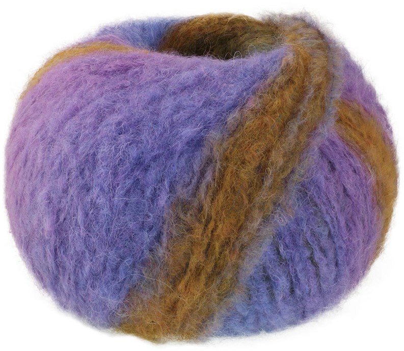 Lana Grossa Gigante 0014 Violet/Violetblauw/Mosgroen/Kaki/Oker ...