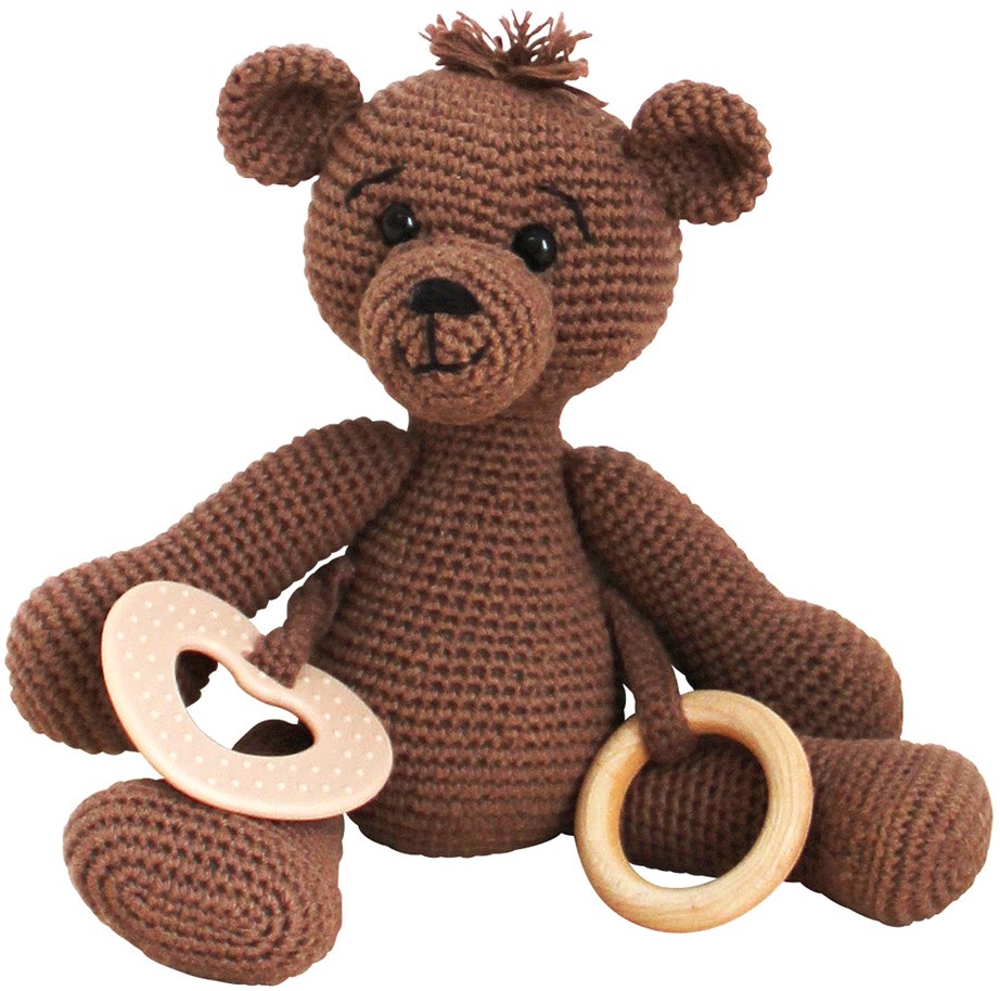Go Handmade Sensory Teddy - Dark Brown 20381 | Wolplein.nl