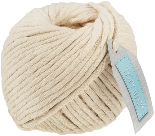 Trimits Macramé Cord Cotton 50m x 5mm 06 Naturel | Katoenen macramé koord
