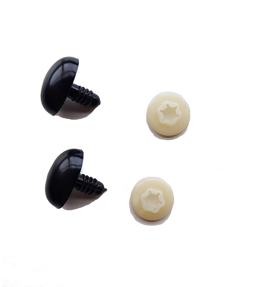 Plastic veiligheidsogen ovaal zwart 20 mm | Voor amigurumi