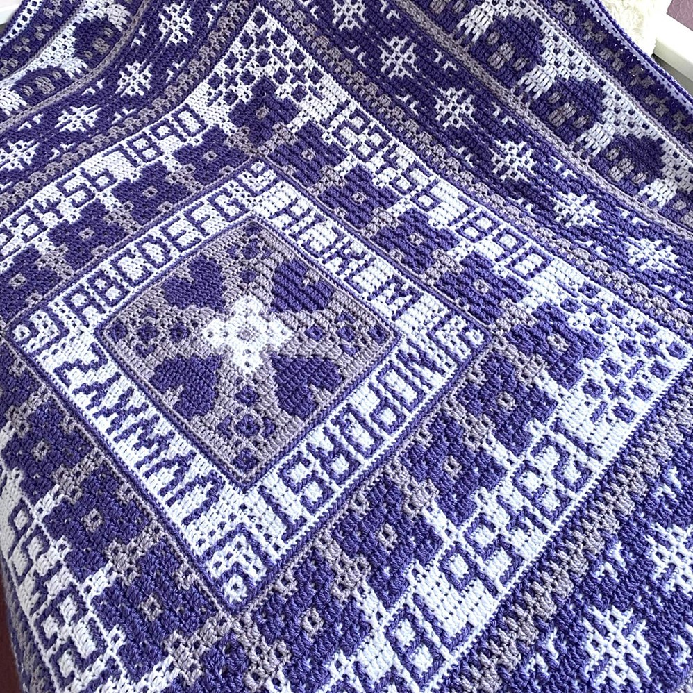 Rosina Plane - Mile Cross Sampler Blanket CAL Ultra Violet Garenpakket ...