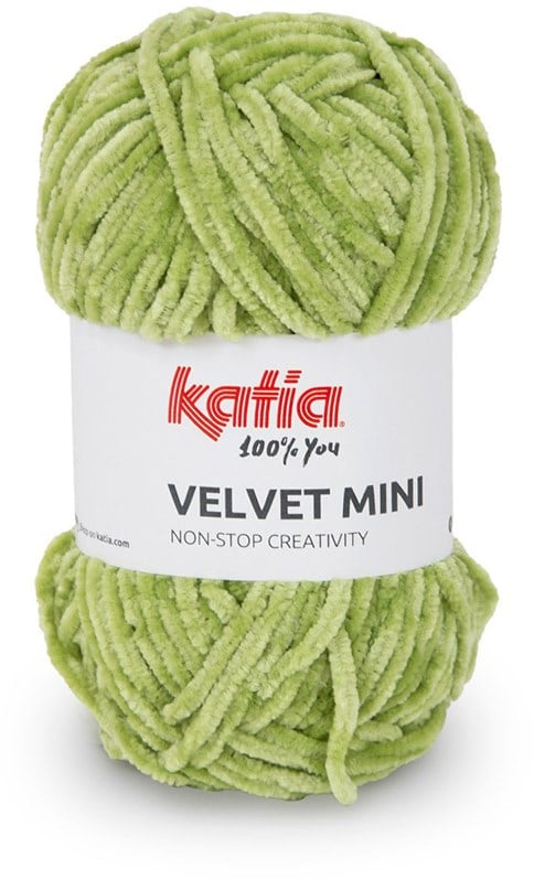 Katia Velvet Mini 206 Gras Groen garen | Zacht chenille 50g | Wolplein